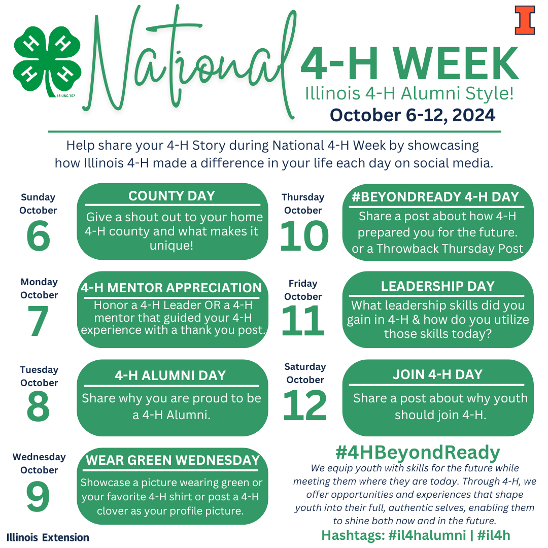 National 4-H Week Alumni Engagement | Illinois 4-H | UIUC